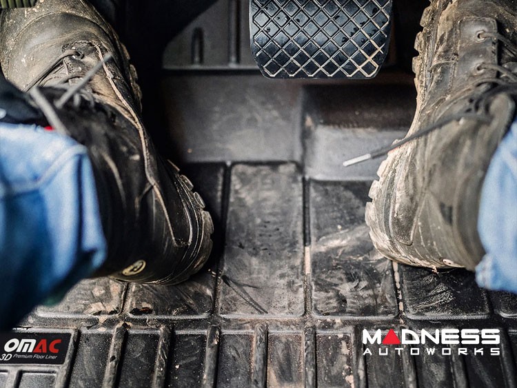 Alfa Romeo Stelvio Floor Liners - Premium 3D - OMAC - Front & Rear for ...