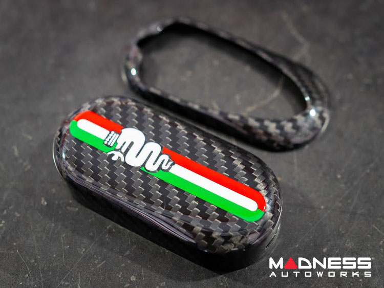 Alfa Romeo 4C Key Fob Cover - Carbon Fiber - Italian Racing Stripe ...