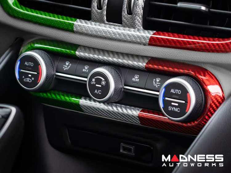 Alfa Romeo Giulia Air Conditioning (A/C) Dash Bezel - Carbon Fiber ...