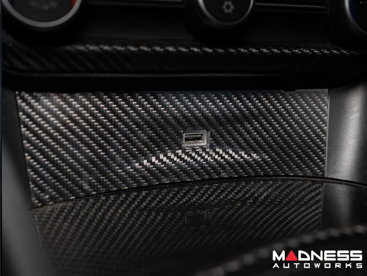Alfa Romeo Giulia USB Trim Frame Cover - Carbon Fiber, ARGL-12B for ...
