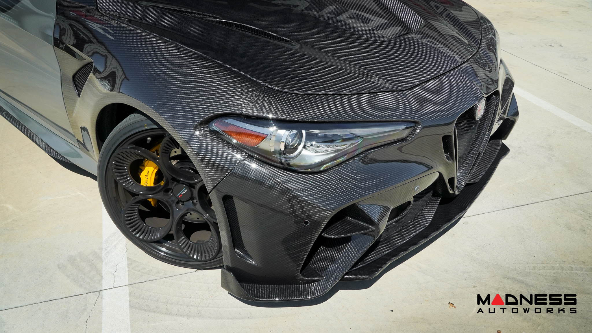 Alfa Romeo Giulia GTAm Style Front Bumper Essential Kit - Carbon Fiber ...