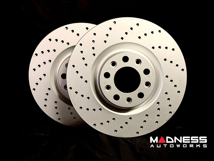 Alfa Romeo Giulia Performance Brake Rotor - 2.0L - Drilled and Slotted ...