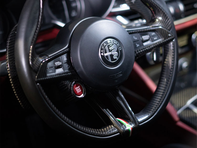 Alfa Romeo Stelvio Steering Wheel Trim - QV Model - Center Trim Piece ...